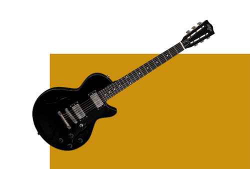 Little Wing Arched Top Cutaway Black Aged - Maybach Guitars